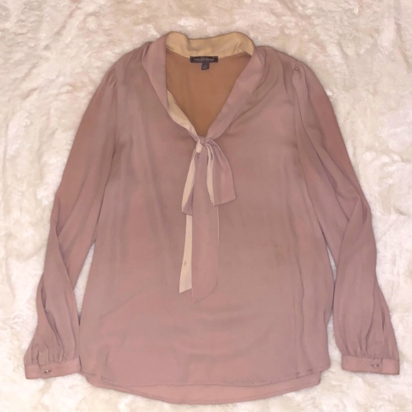 Tinley Road | Tops | Tinley Road Tie Neck Blouse In A Dusty Rose Color ...
